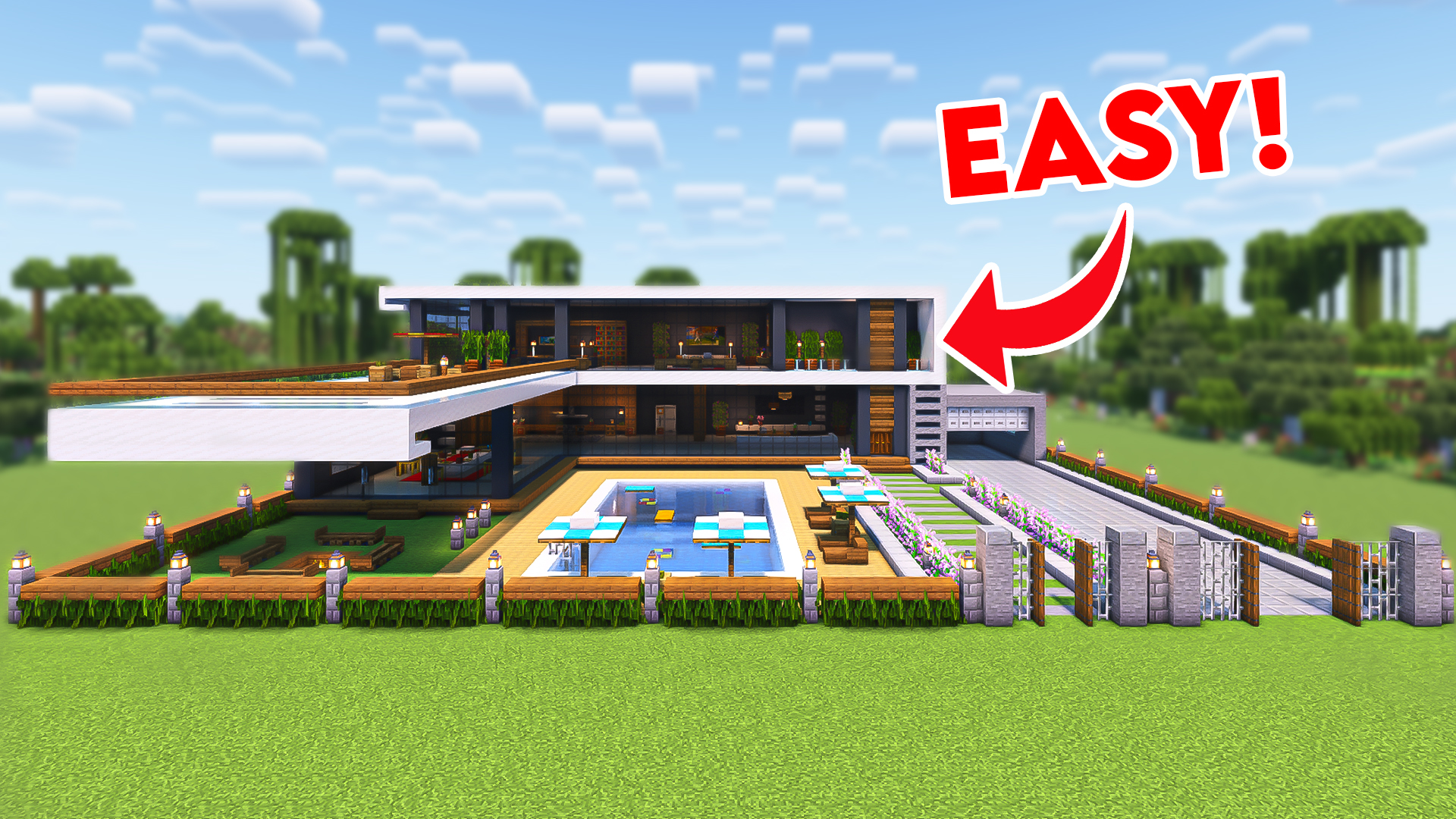 🏡 Bouw een strakke en moderne villa in Minecraft – stijlvol en praktisch! 🔨