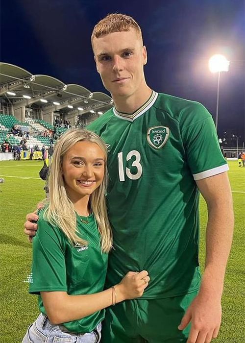 Irish footballer Jake O'Brien and partner Sophie excited 'for next chapter'