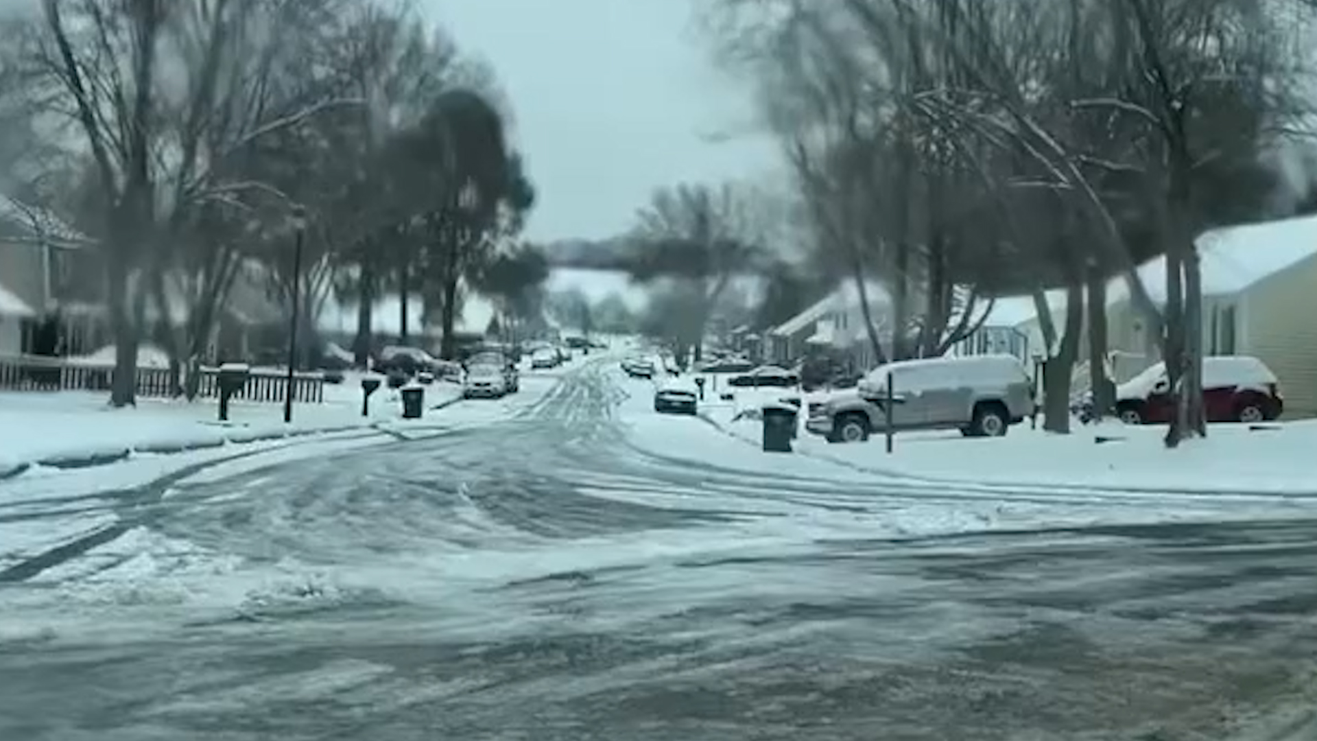 Snow seen in Virginia as extreme weather grips large swathes of the US