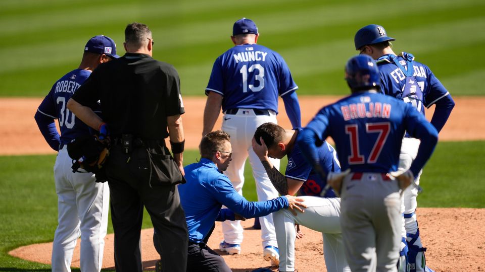 LA Dodgers pitcher Bobby Miller in concussion protocol after being hit ...