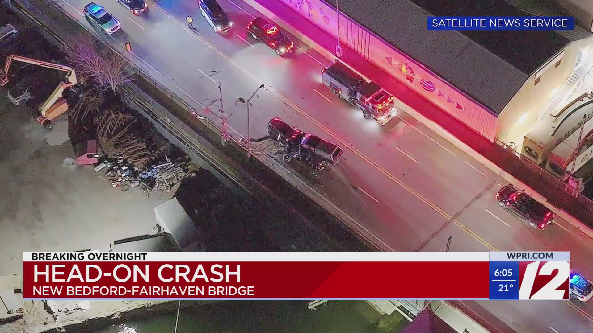 Crews respond to serious head-on crash on New Bedford-Fairhaven Bridge