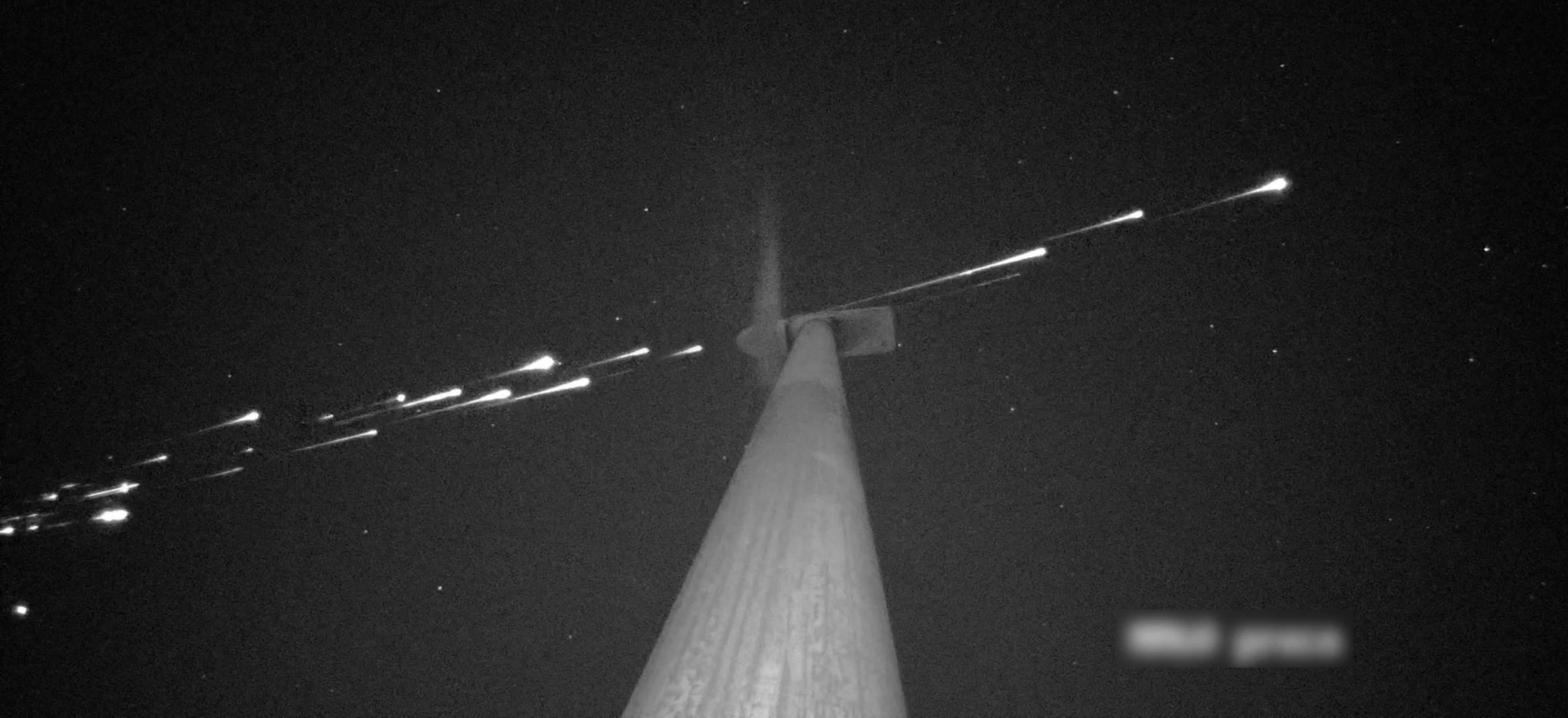 SpaceX rocket debris lights up night sky