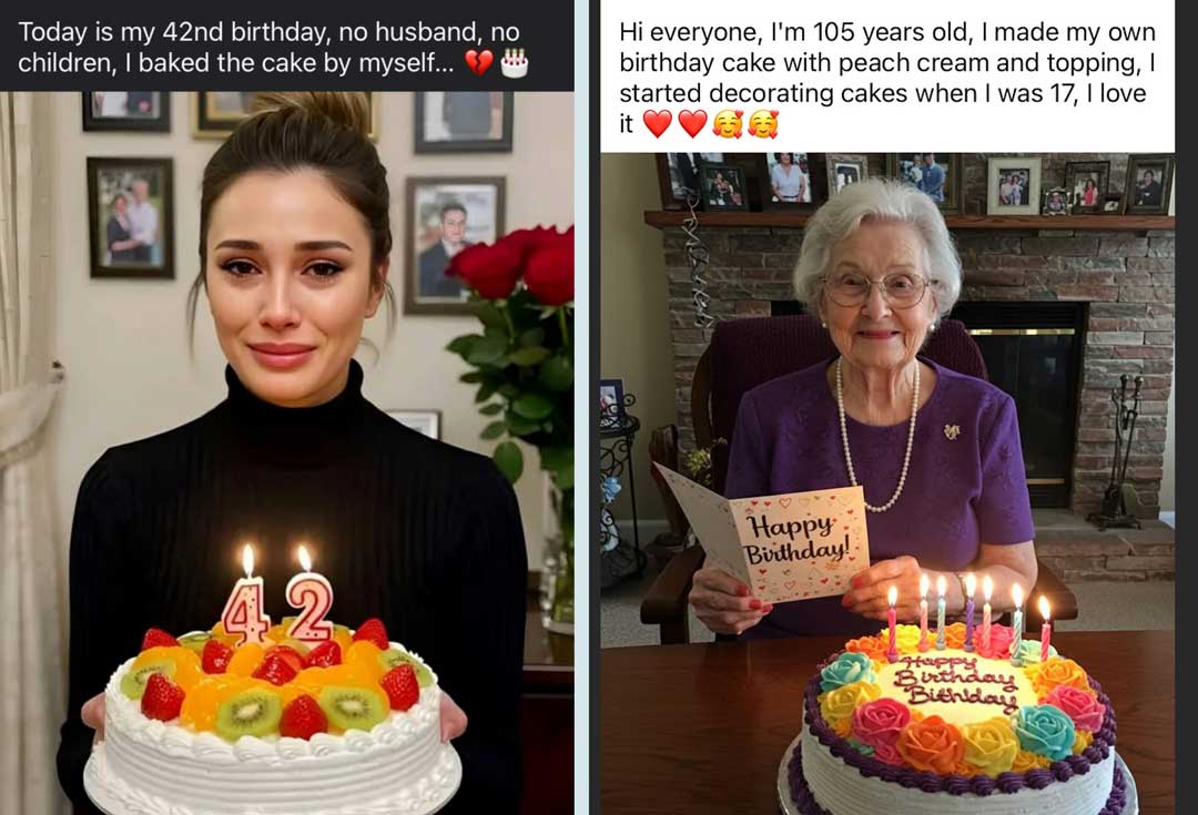 How AI-generated "sadcore" posts exploit Facebook users for profit