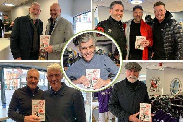 Darlington FC legends come together to support superfan at book launch