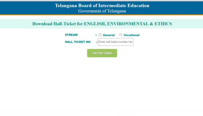 TS Inter Hall Ticket 2025: TSBIE 1st, 2nd Year Admit Card Released At ...