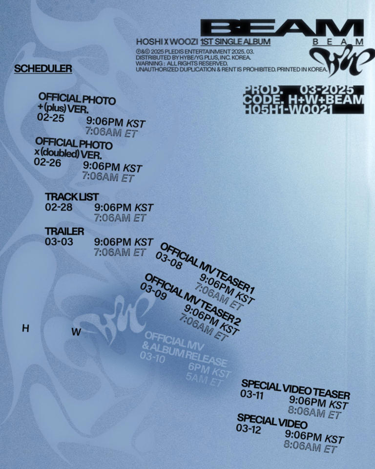 Sub Unit Baru SEVENTEEN! Hoshi x Woozi akan debut dengan Album ‘BEAM’