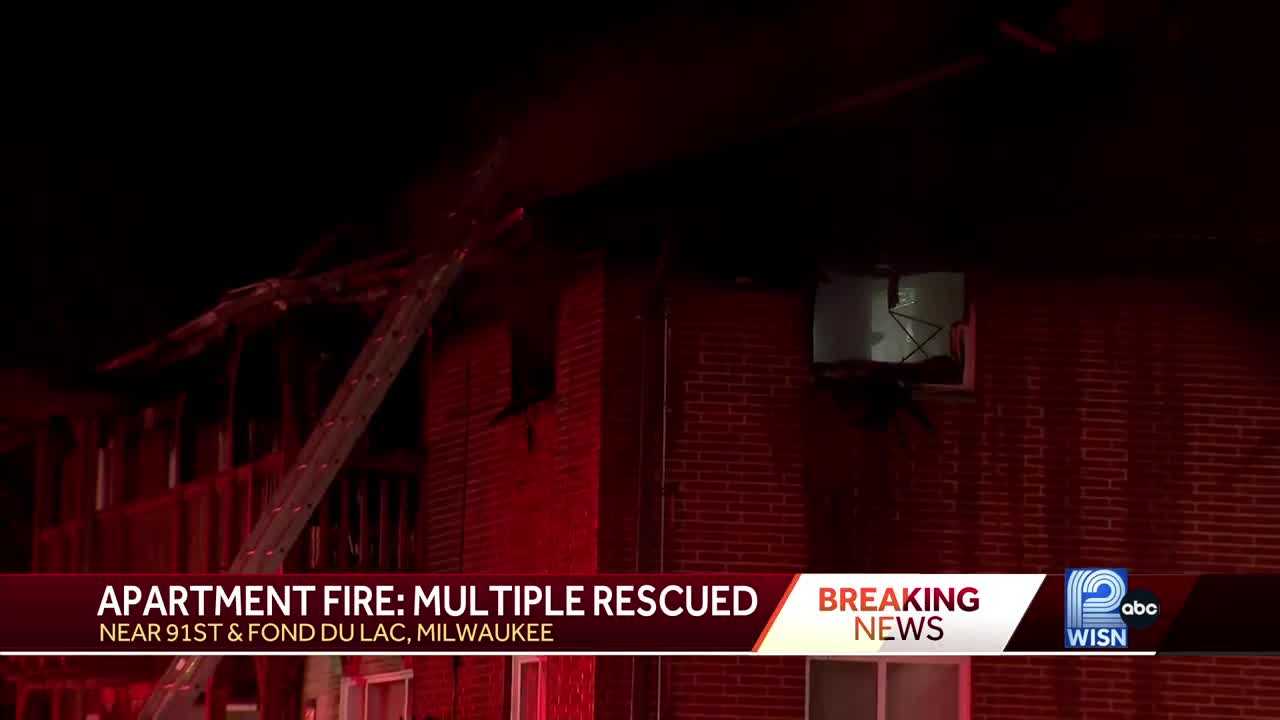 Milwaukee firefighters rescue residents from burning building