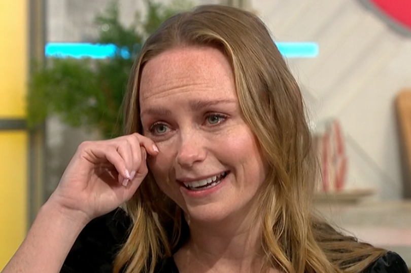 Emmerdale's Amy Wyatt star breaks down as she 'let's slip' identity of ...