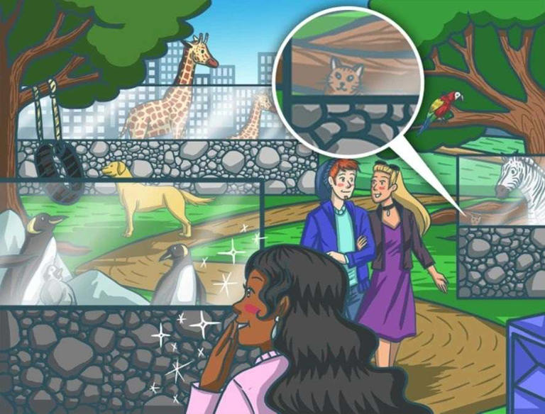 Optical Illusion IQ Test: A Cat Is Hiding In This Image! Can You Spot ...