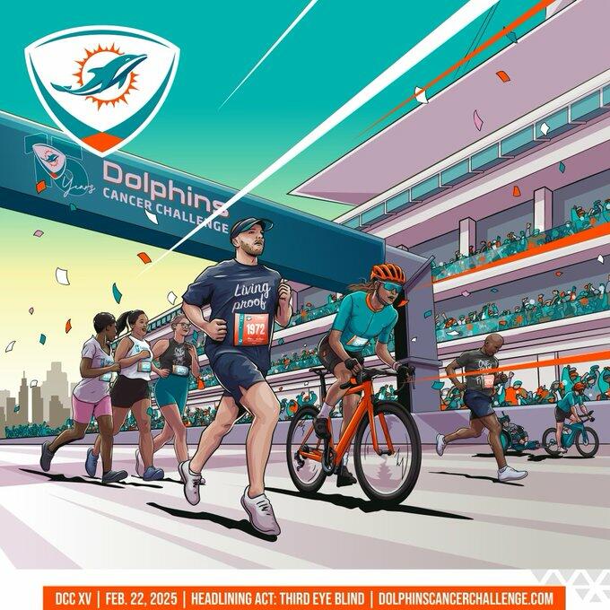 The 2025 Dolphins Cancer Challenge Set For Saturday