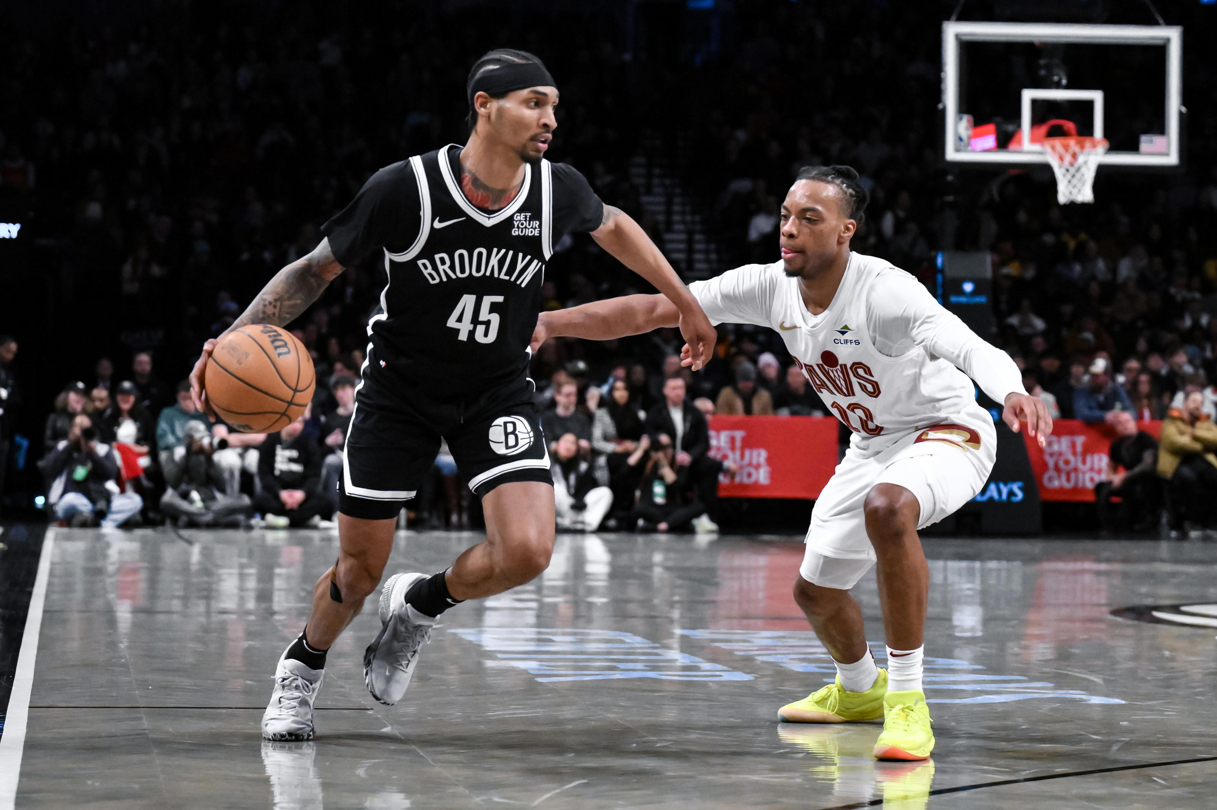 Nets' Keon Johnson reacts to having high school jersey retired