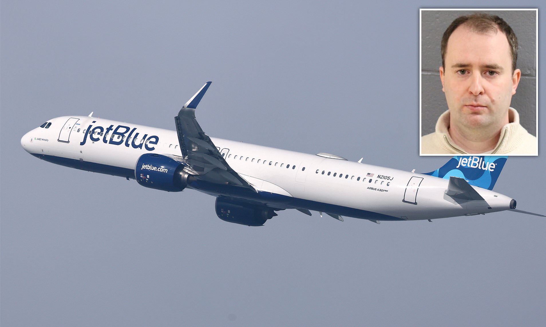 Mystery as feds swoop on JetBlue plane and detain its PILOT