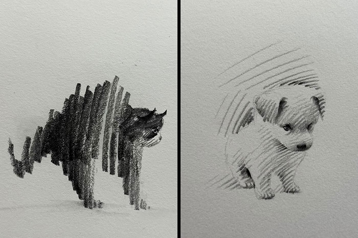 With Just A Few Lines, This Artist Creates Captivating Animal Portraits ...