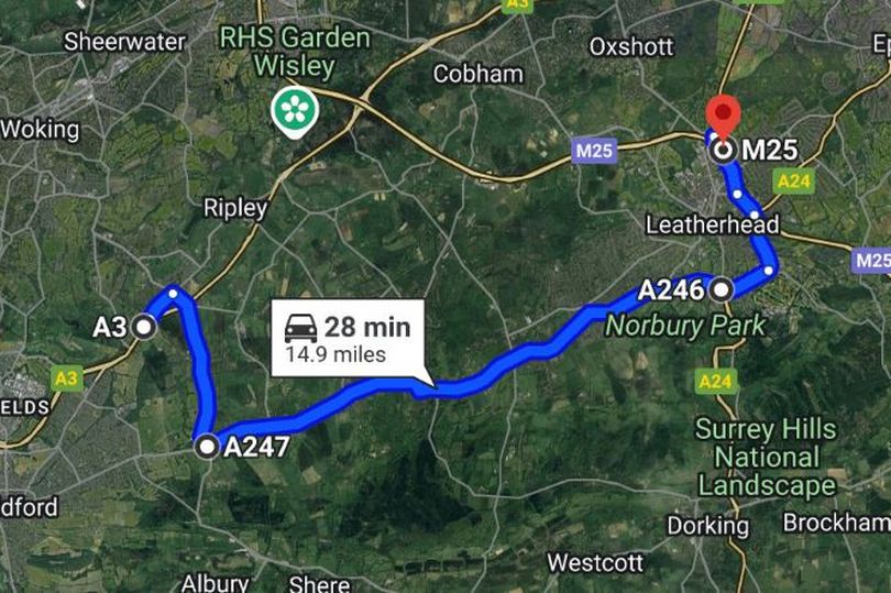 Weekend Surrey M25 and A3 diversions in full as National Highways ...