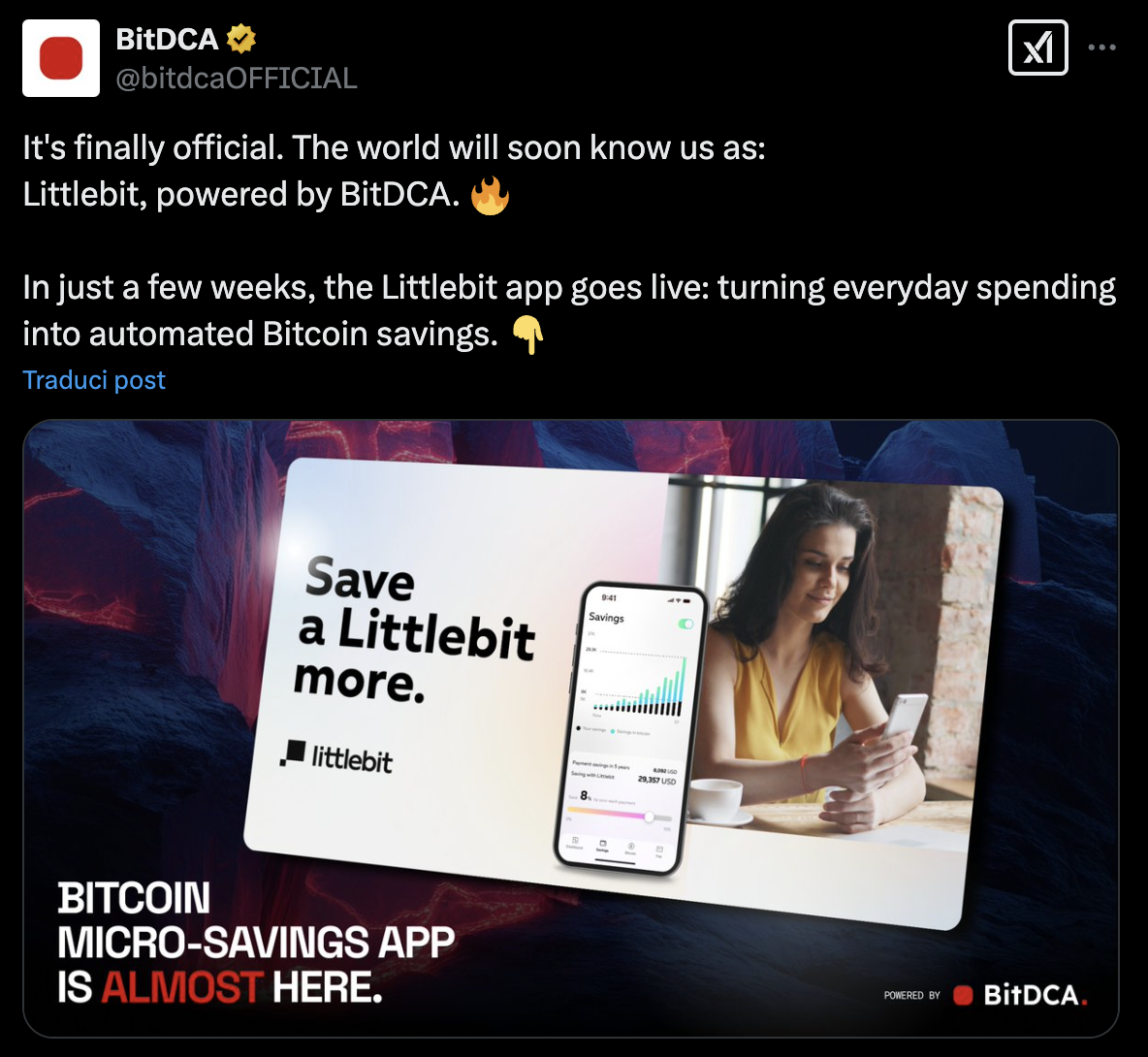 Littlebit: il micro-risparmio in Bitcoin dalle transazioni quotidiane con carta Visa e Mastercard