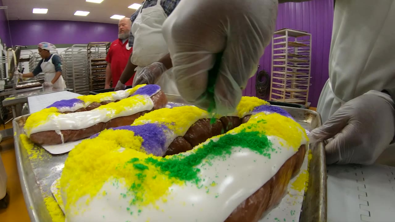 Deep Fried Donut King Cake at Joe's Cafe