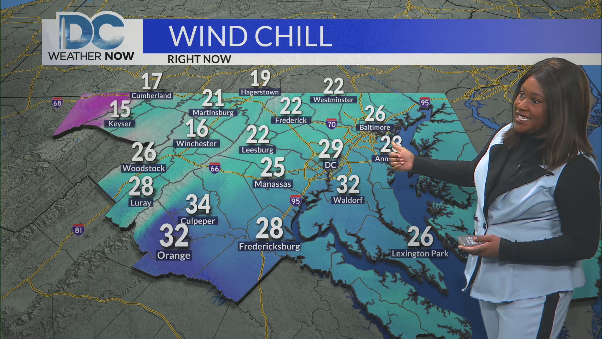 Mainly sunny and chilly Friday