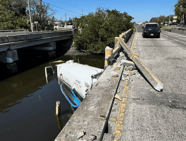 Wimauma Man Escapes Injury After Truck Plunges Into Bullfrog Creek
