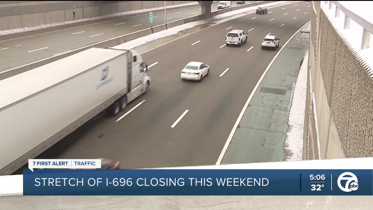 Stretch of I-696 closing this weekend