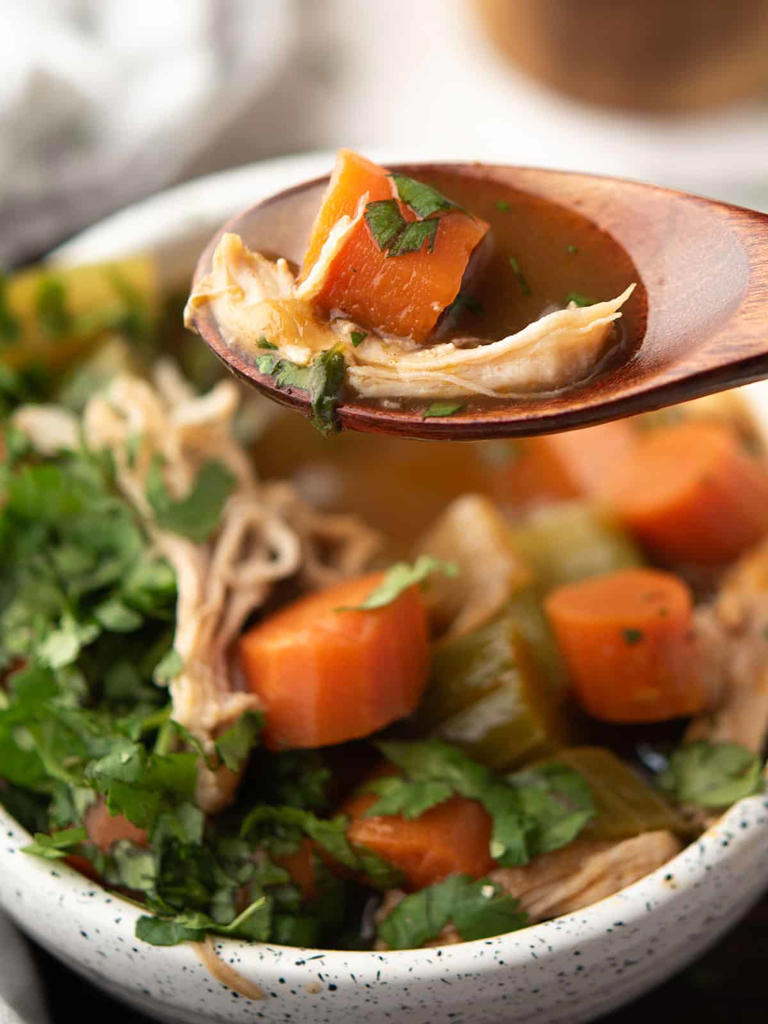 Cilantro chicken soup