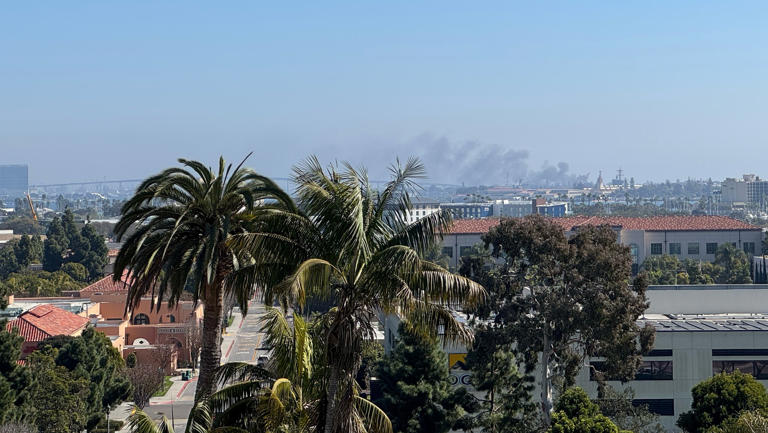 Watch Live: Smoke from house fire in Coronado visible from San Diego