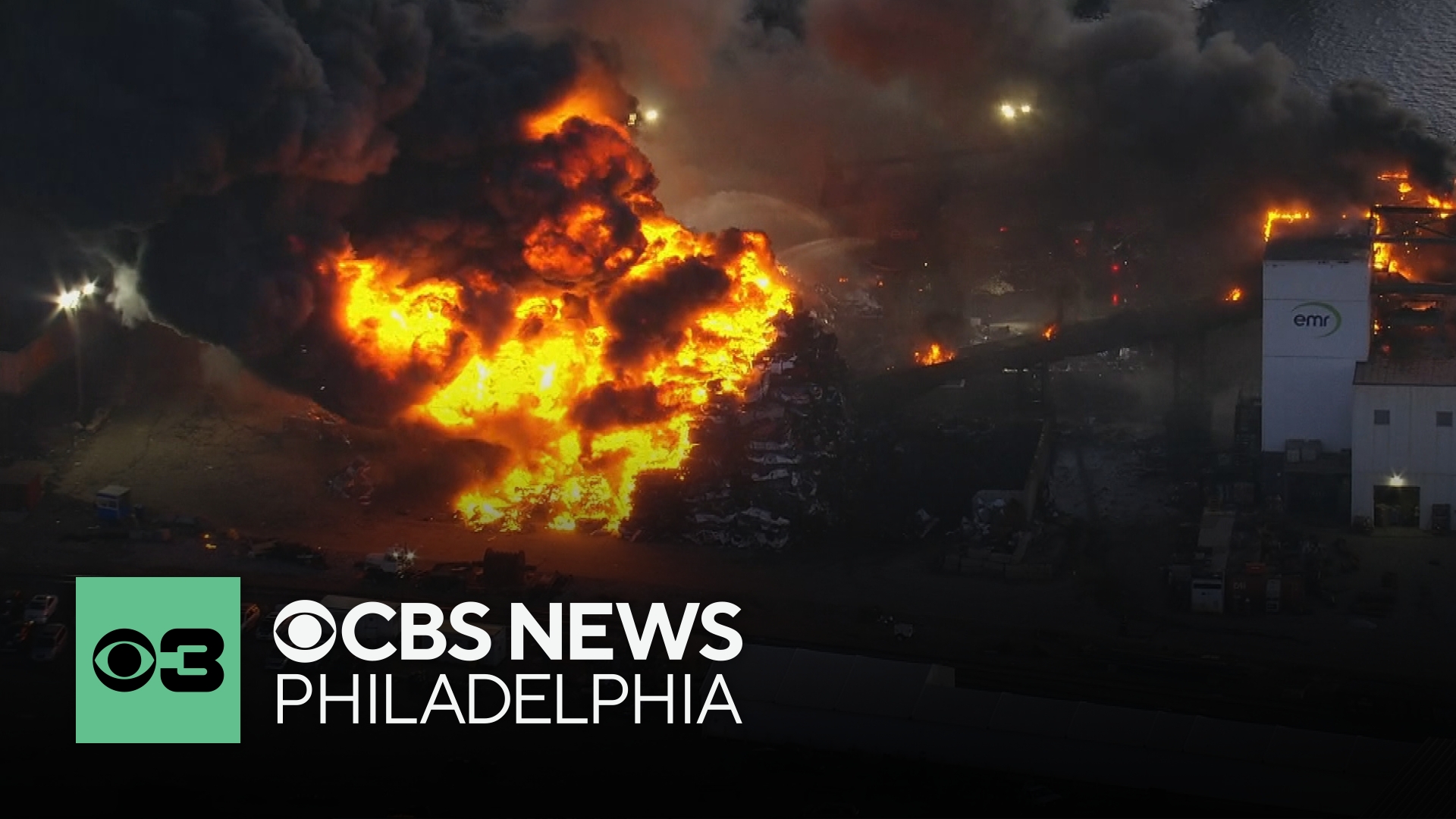 Junkyard fire in Camden causes large clouds of black smoke