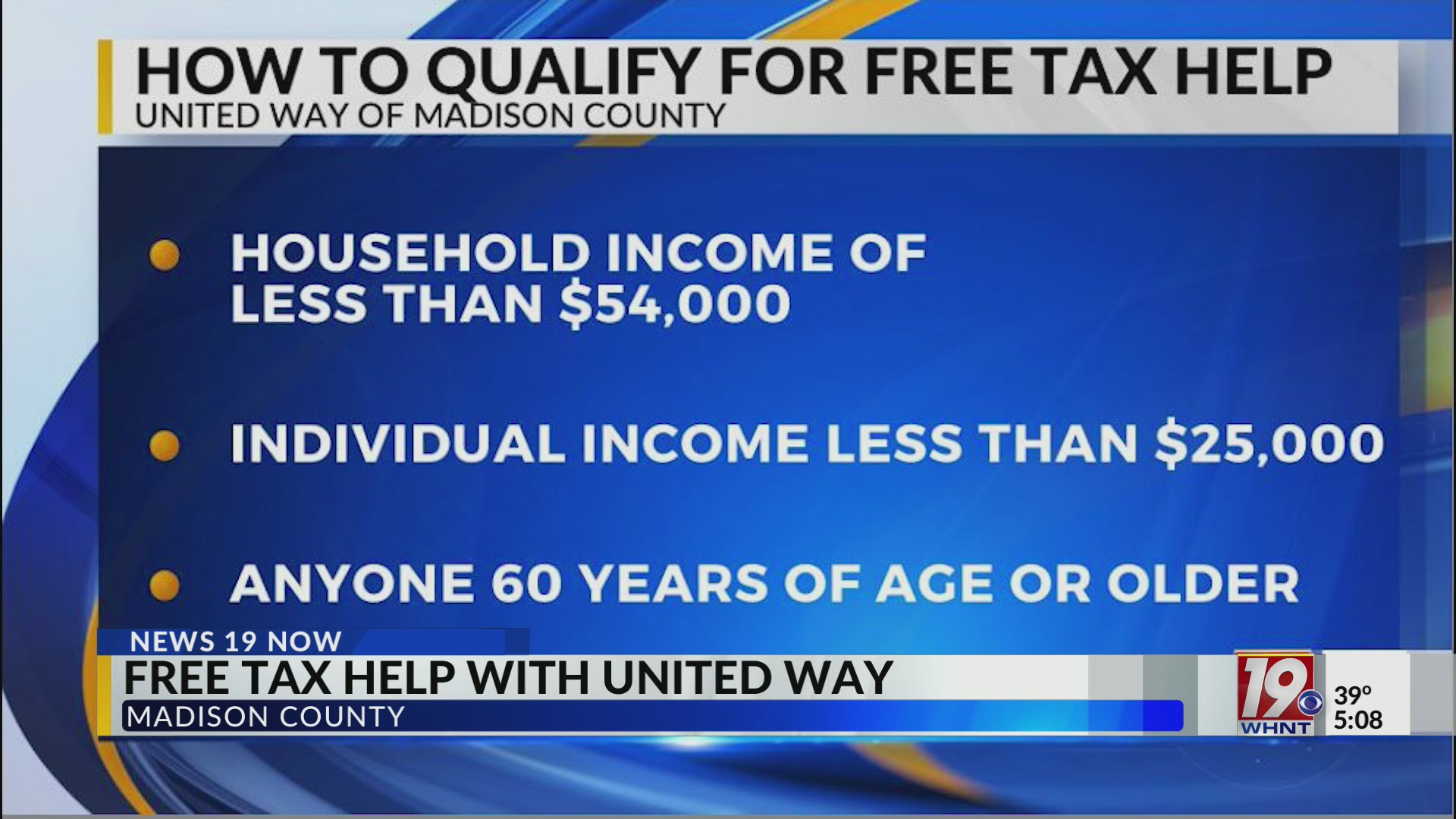 How to Qualify for Free Tax Help | Feb. 21, 2025 | News 19 at 5 p.m.