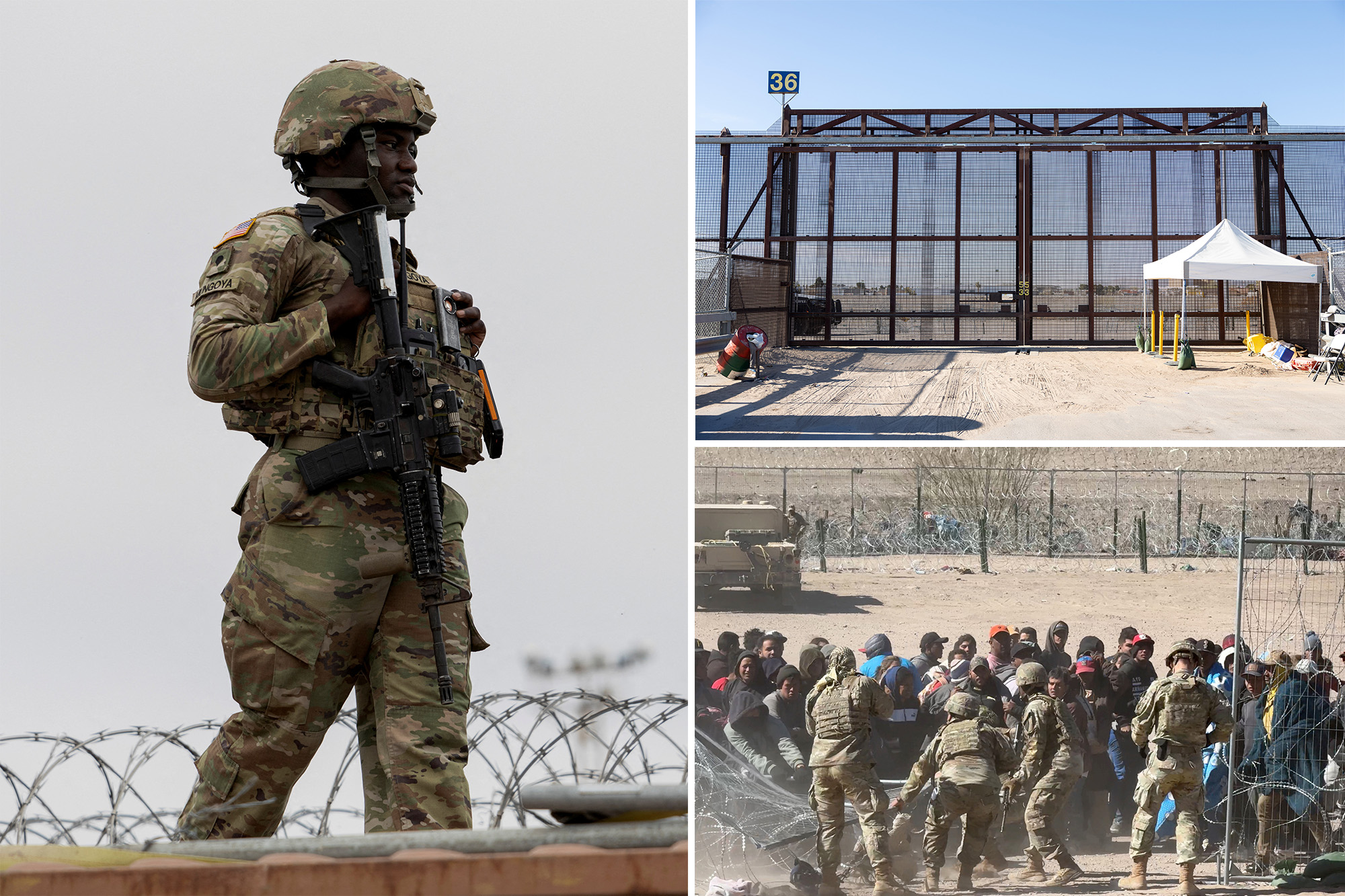 El Paso border barrier rushed by hundreds of migrants in violent riot ...