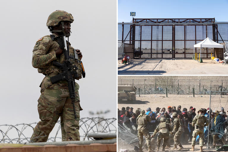 El Paso border barrier rushed by hundreds of migrants in violent riot ...