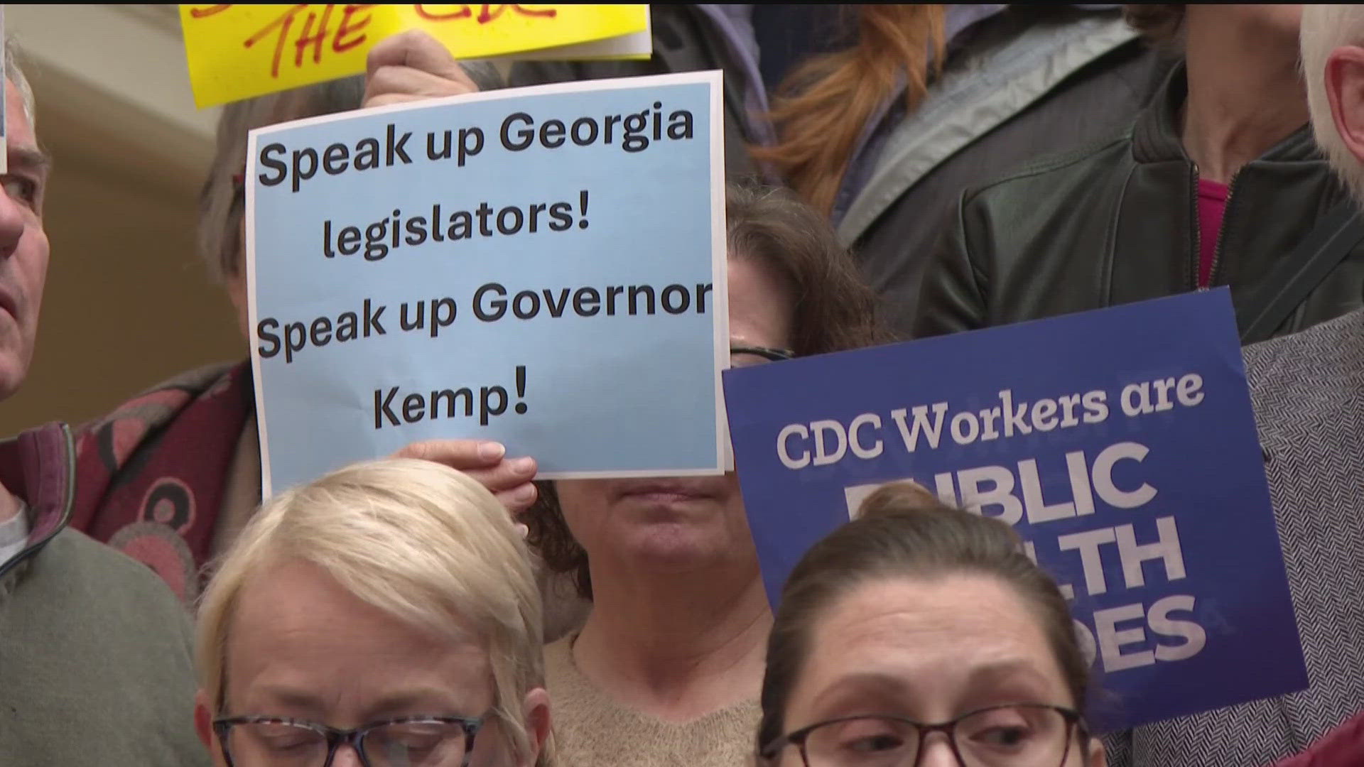CDC employees protest recent layoffs at Georgia Capitol