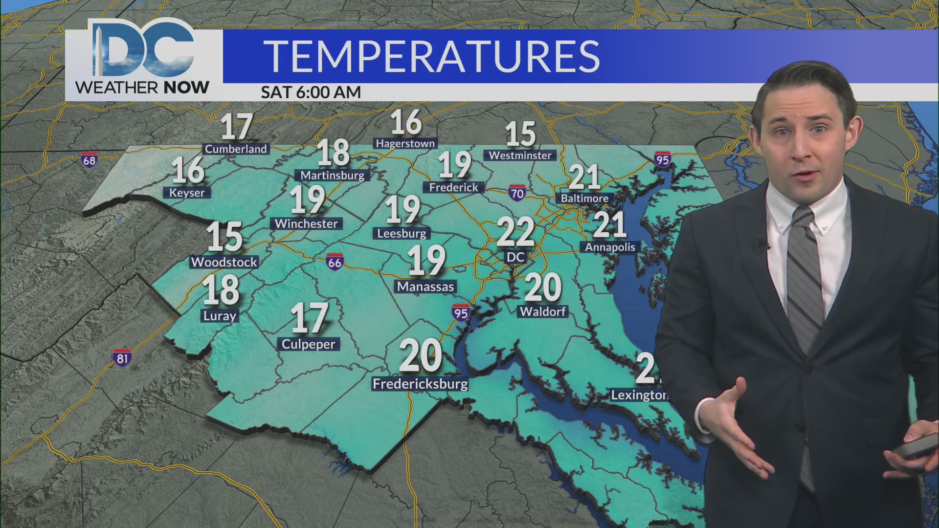 Calmer and cold tonight, warmer this weekend