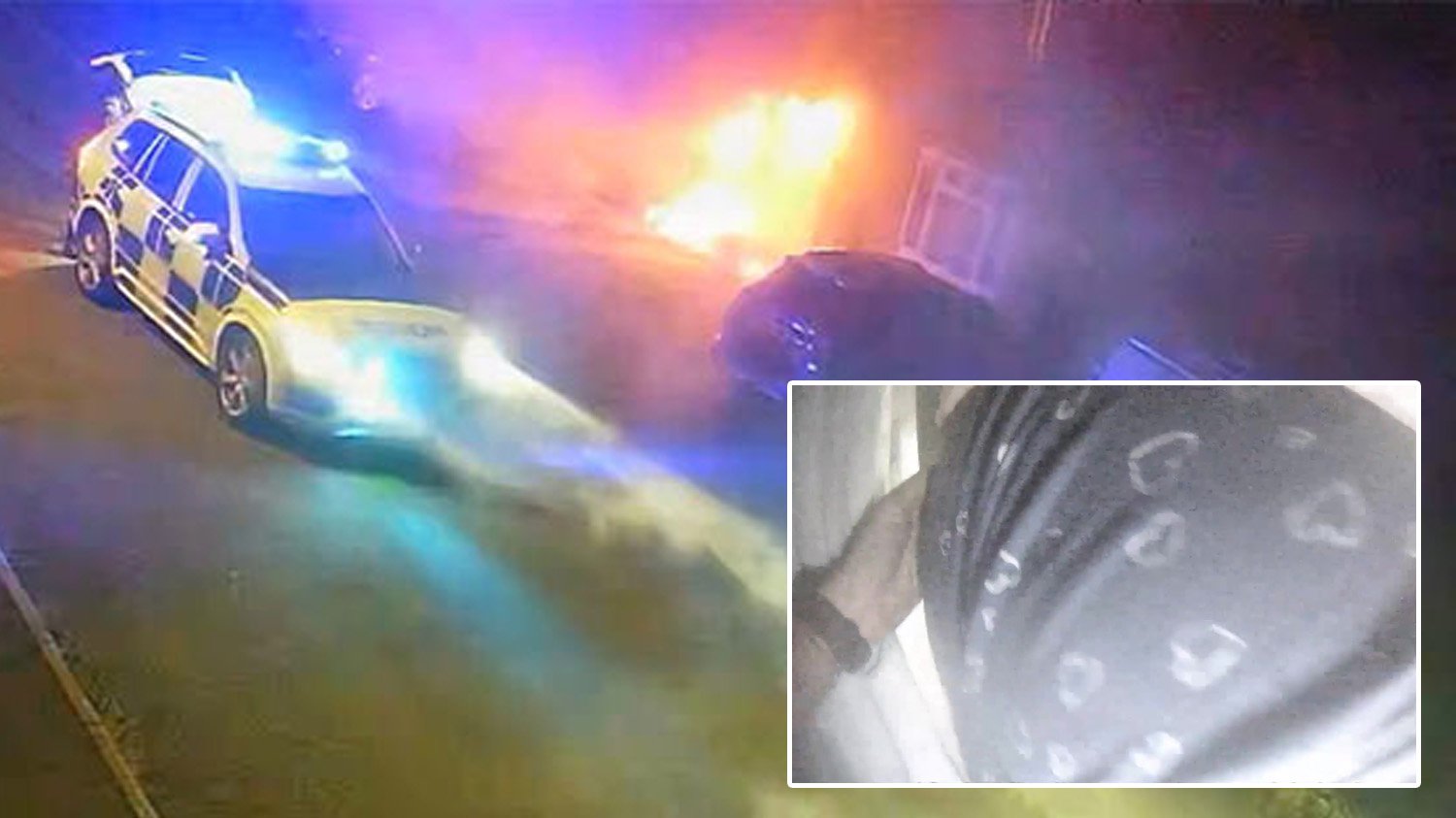 Hero cop runs into burning house to save woman after arson attack