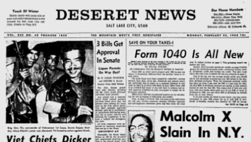 Deseret News archives: Civil rights leader Malcolm X shot on this day ...