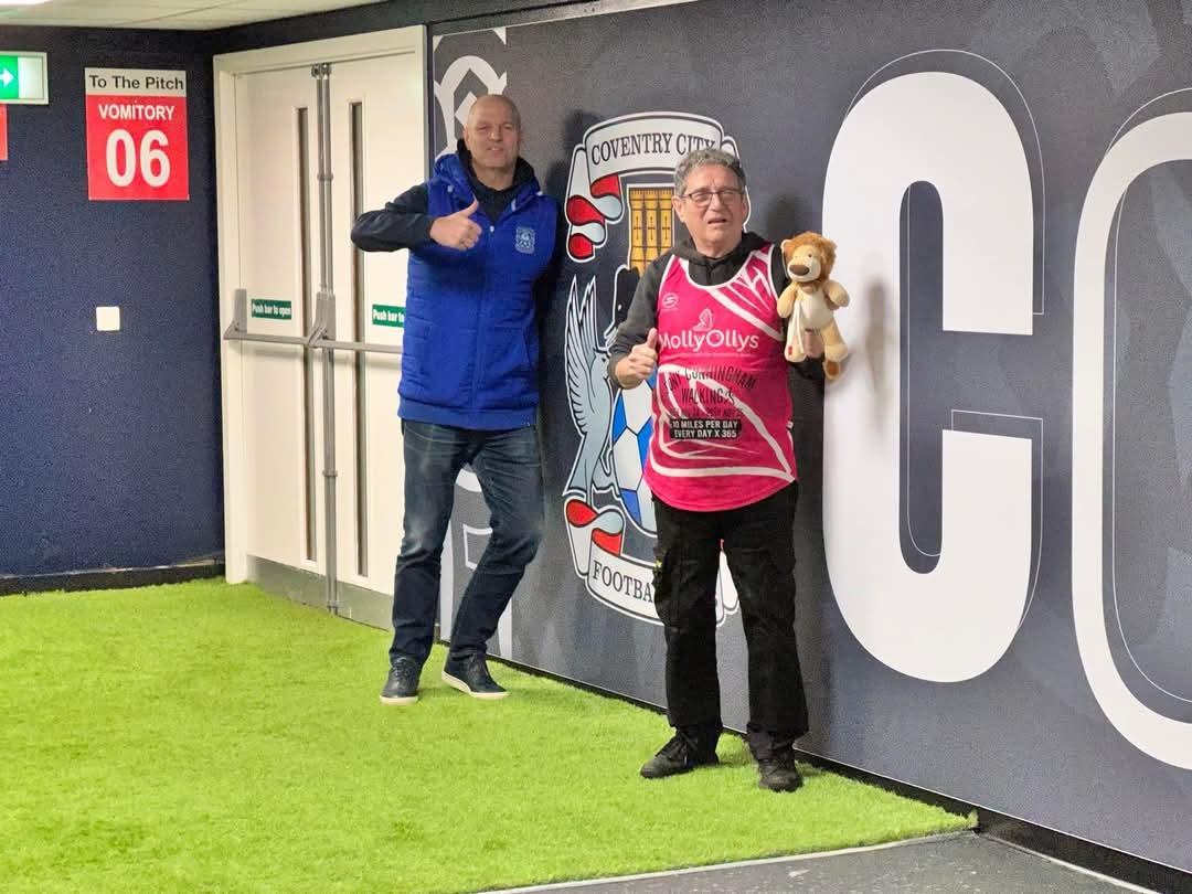 Pensioner is supported by football clubs as he reprises walking ...