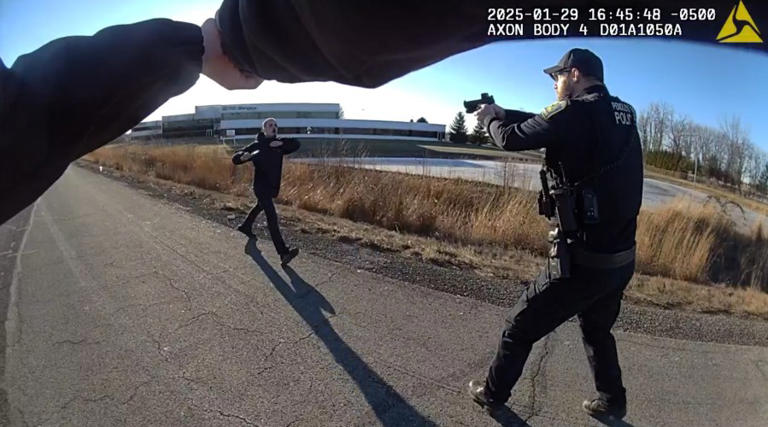 Video shows Pendleton police shoot, kill man holding knife on I-69