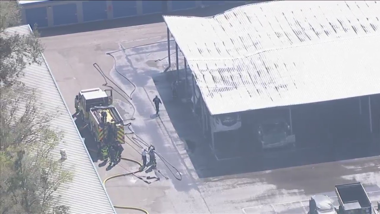 Storage facility fire in Riverview