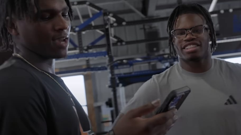 Travis Hunter and Cam Ward 'battle over clicks' during NFL Draft ...