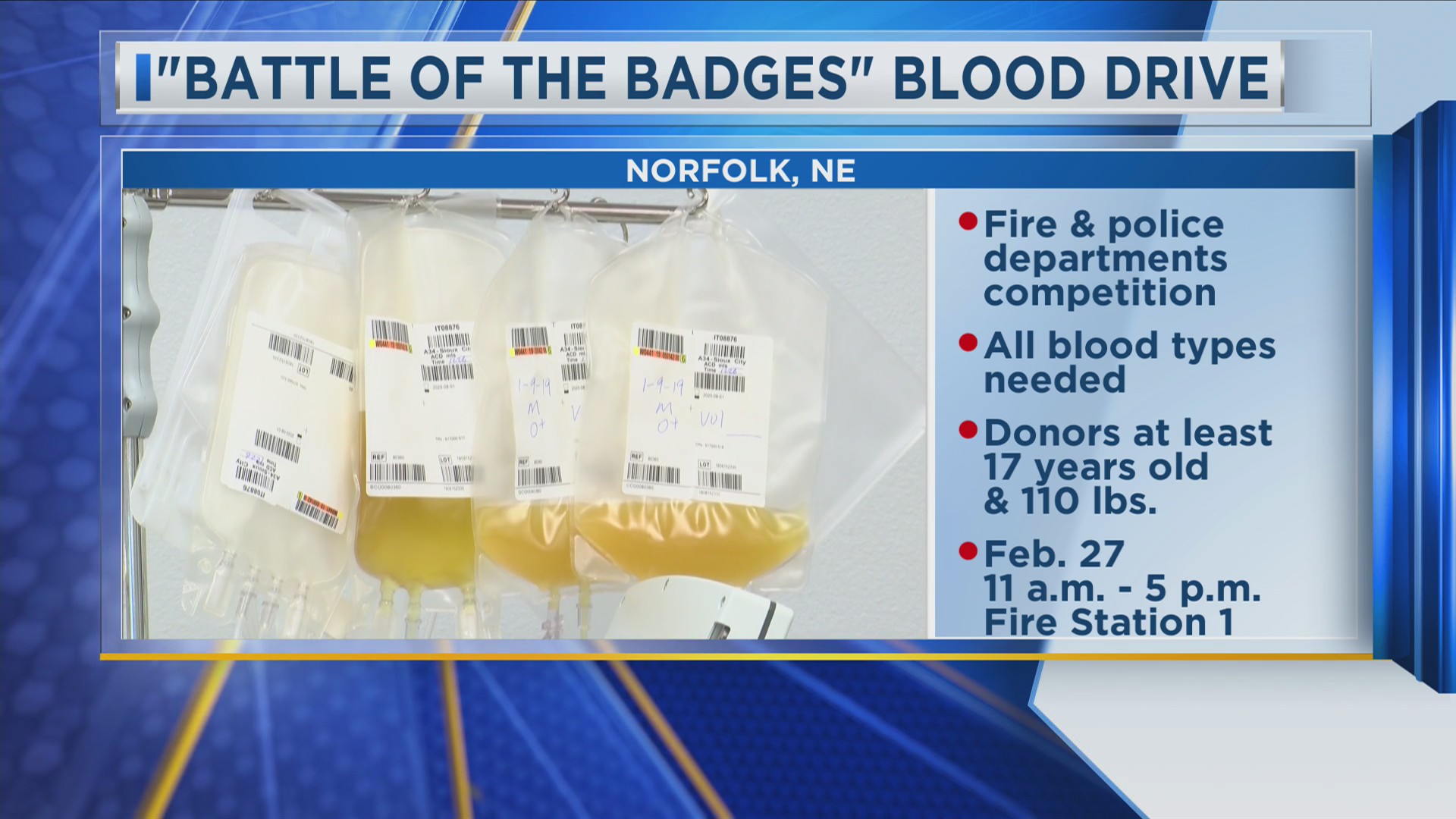 "Battle Of The Badges" Blood Drive