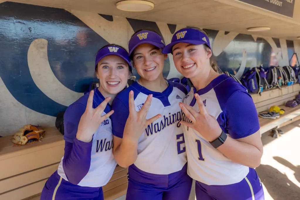 Washington softball's Stevie Hansen wins Big Ten Pitcher of the Week