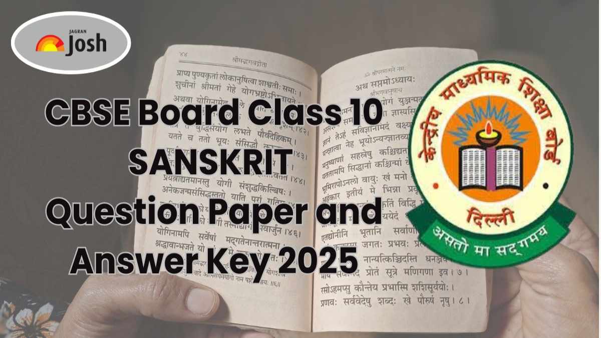 CBSE Class 10th Sanskrit Question Paper And Answer Key 2025: FREE PDF ...