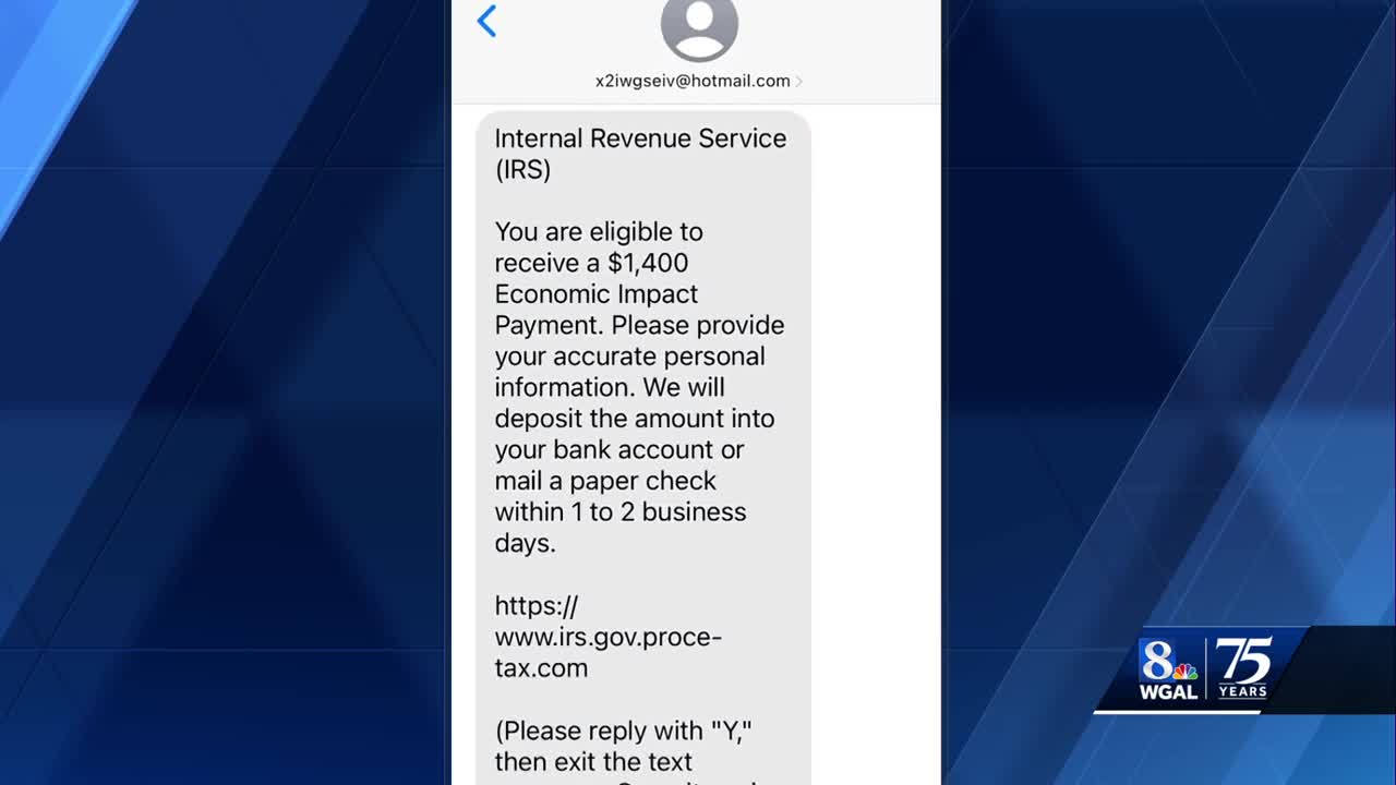 Fake IRS text claims you're eligible for economic impact payment
