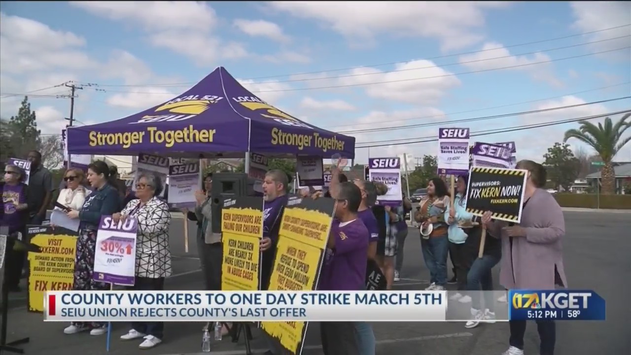 Kern County SEIU Union to strike March 5