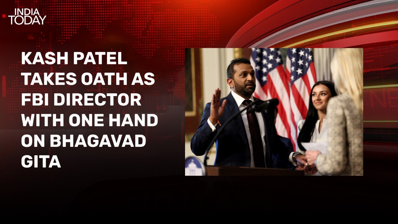 Video: With one hand on Bhagavad Gita, Kash Patel takes oath as FBI chief