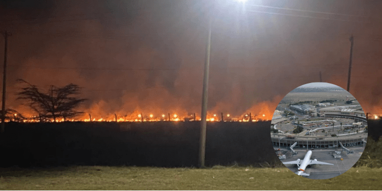 KAA Issues Update on Flights After Huge Fire Ravages JKIA Grassland
