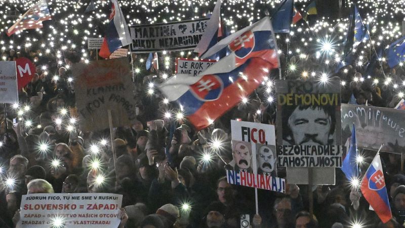 Thousands protest against Slovakia's PM on anniversary of journalist's ...