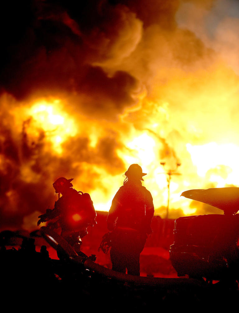 Massive fire at EMR complex sends smoke billowing from South Camden