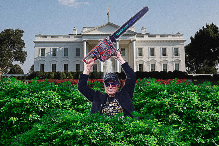 That Time Elon Musk Showed Up With a Chain Saw—Literally