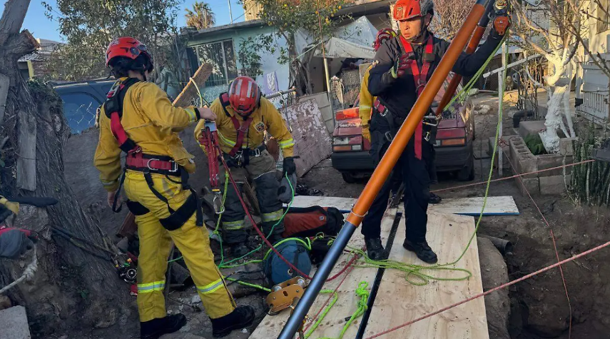 Man rescued after 30-foot fall into hole