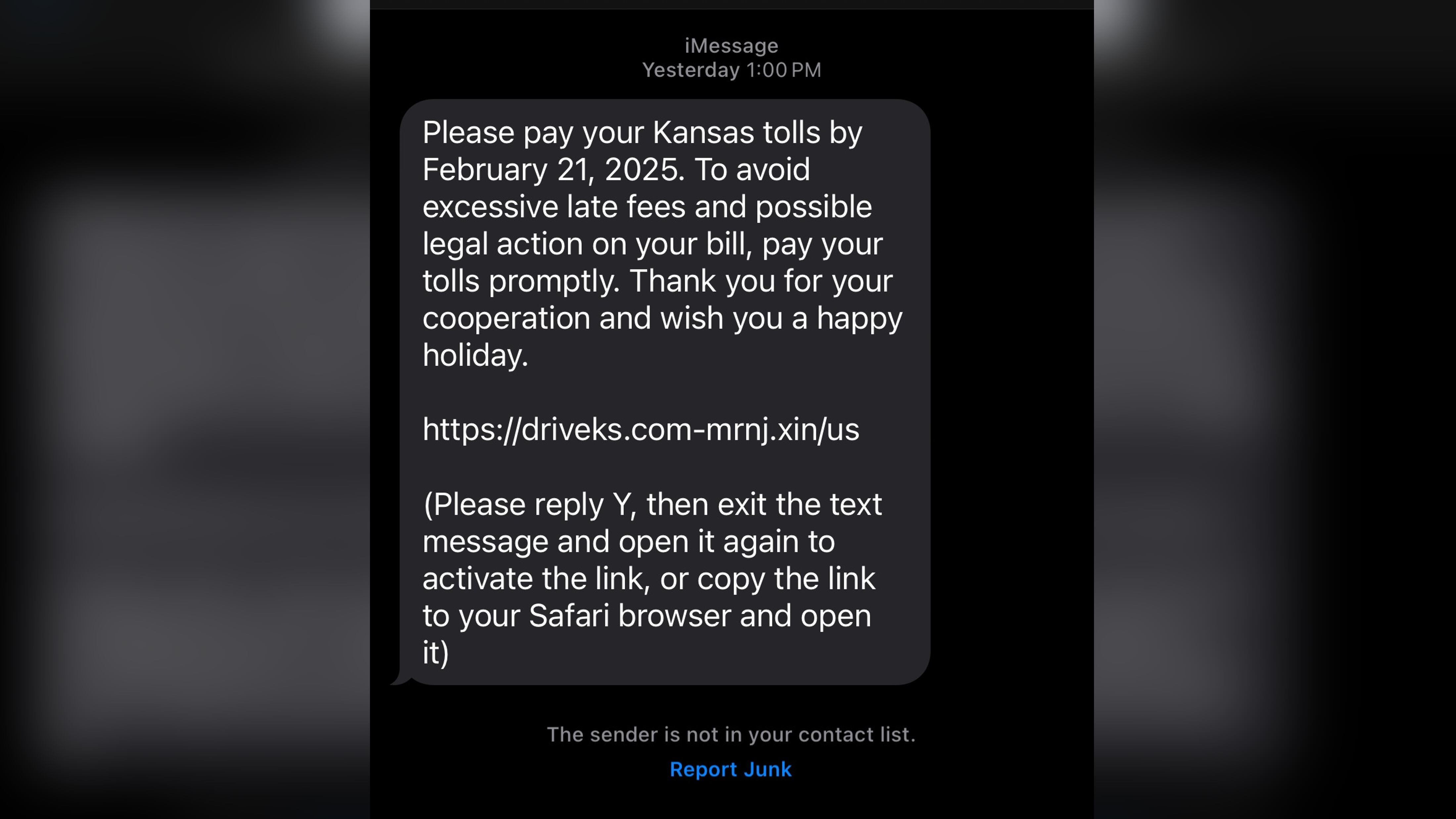 Did you get it? Toll text scam ramps up, making another round in Kansas