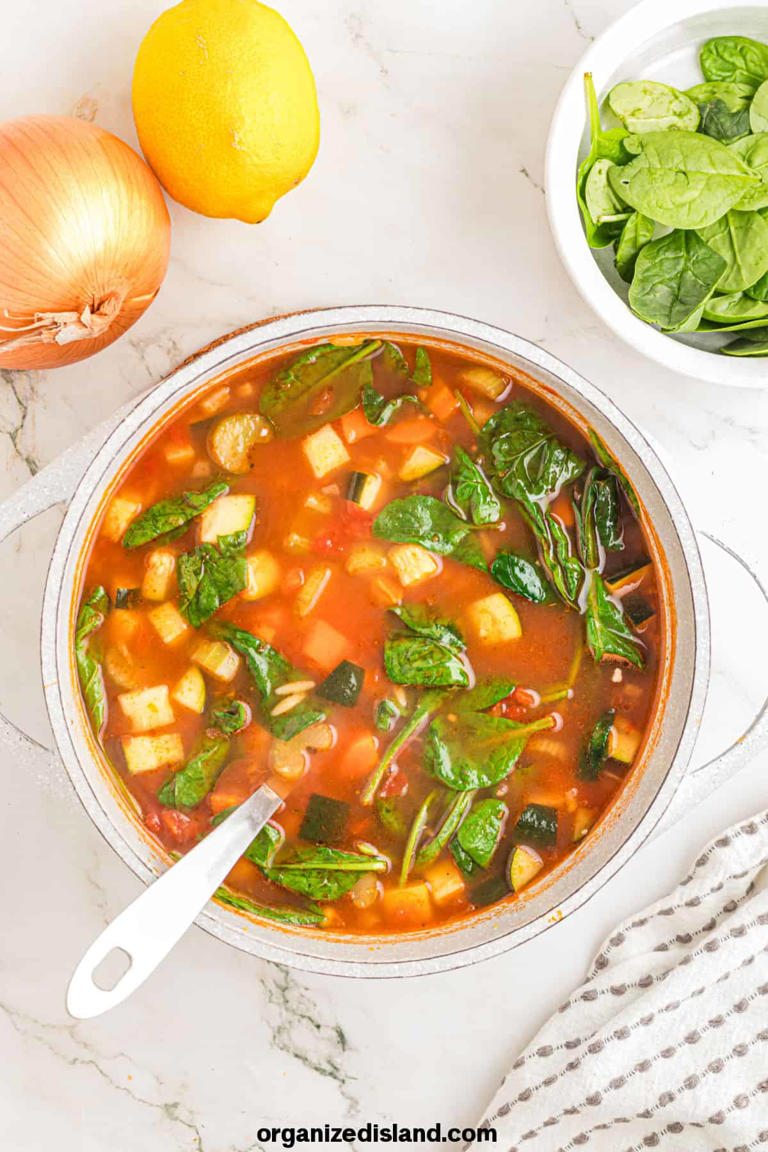 Vegetable orzo soup (easy one pot recipe)